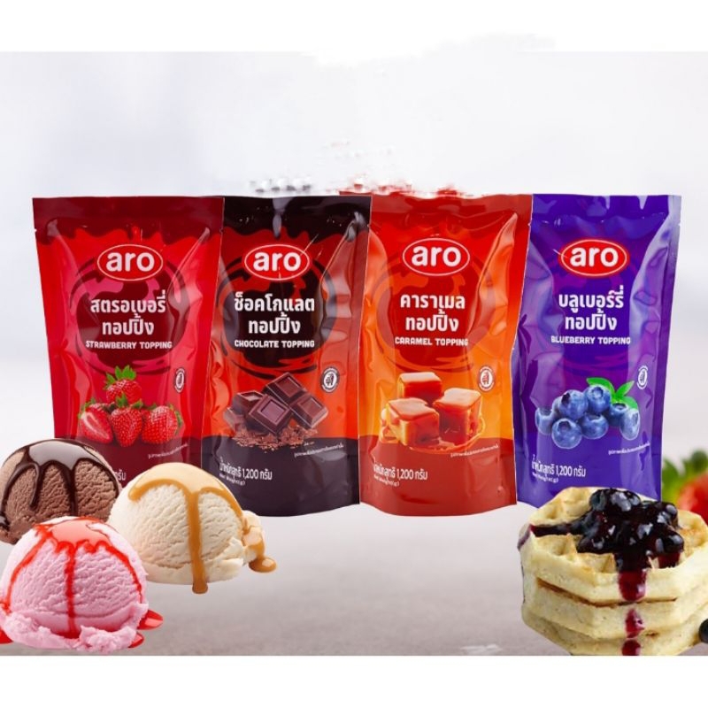 TOPPING SYRUP BRAND ARO THAI FOOD TOPPING ICE BLENDED TOPPING CAKE ...