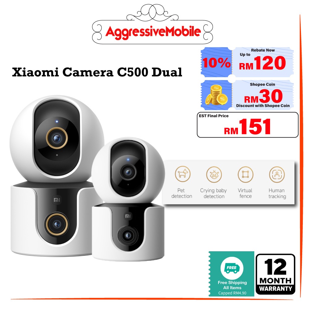 [MY XM] Xiaomi Camera C500 Dual [Dual cameras | AI monitoring modes ...