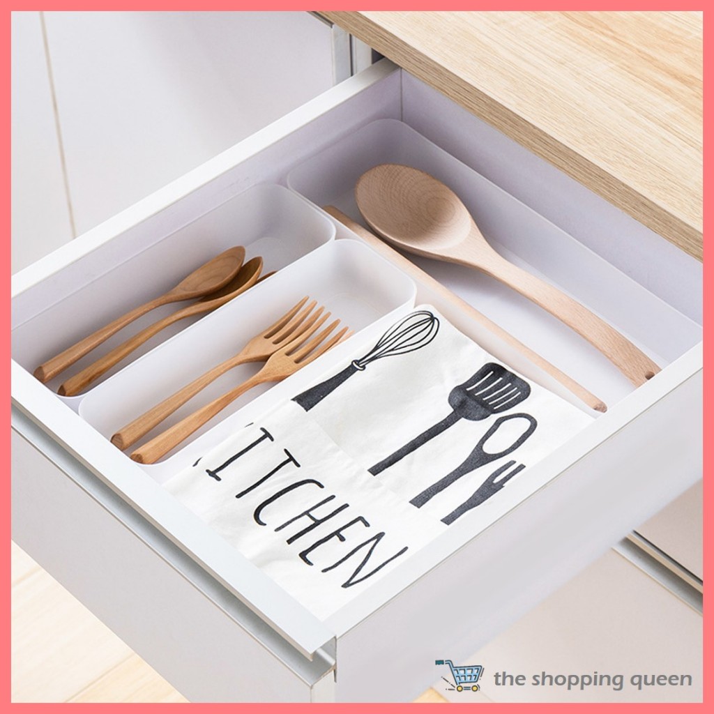 Minimalist Style Desktop Organizer / Drawer Partition Tray / Cutlery ...