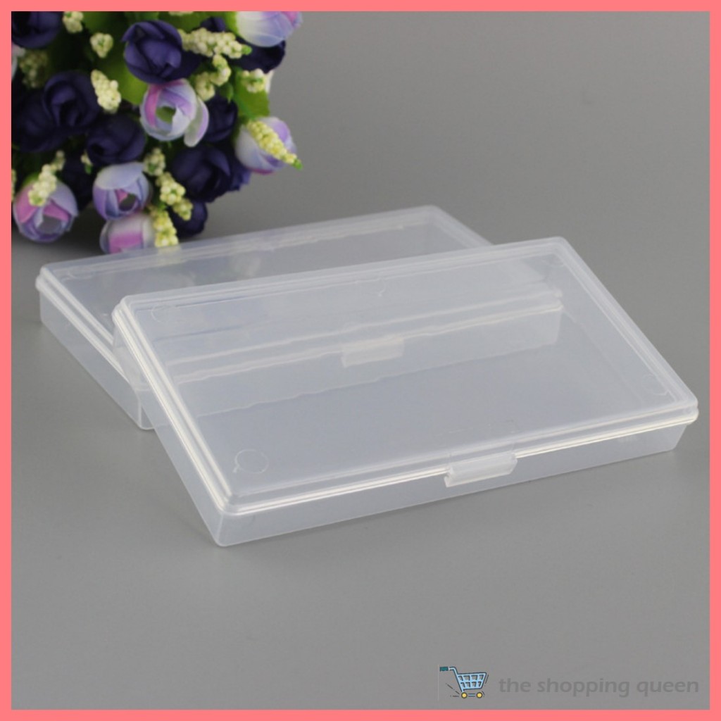 Empty PP Transparent Plastic Box Multi Use Organizer Name Card Holder ...