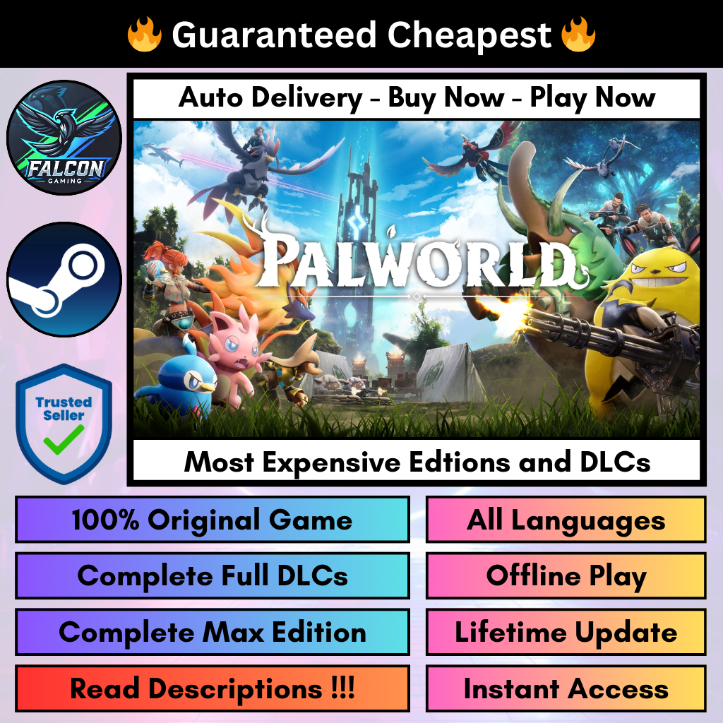 Palworld [Auto Delivery] [Full DLC] [Steam Offline] PC Game Lifetime ...
