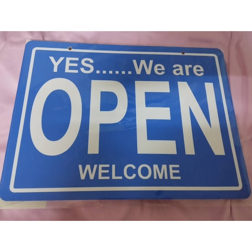 SIGN BOARD OPEN CLOSE, OPEN WELCOME CLOSED PLEASE COME AGAIN SIGNAGE ...
