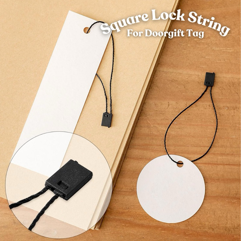 [50PCS] Square Lock String For Doorgift Tag | Shopee Malaysia