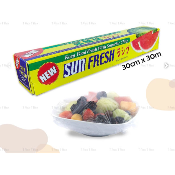 Sunfresh Food Wrap Film (30CM x 30M) Household PVC Food Wrap Cling ...