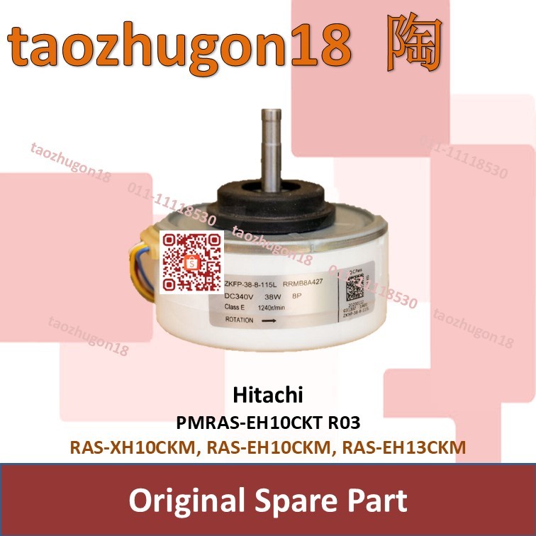 Original Hitachi PMRAS-EH10CKT R03 Air Conditioner Indoor Fan Motor ZKFP-38-8-115L RAS-XH10CKM ...