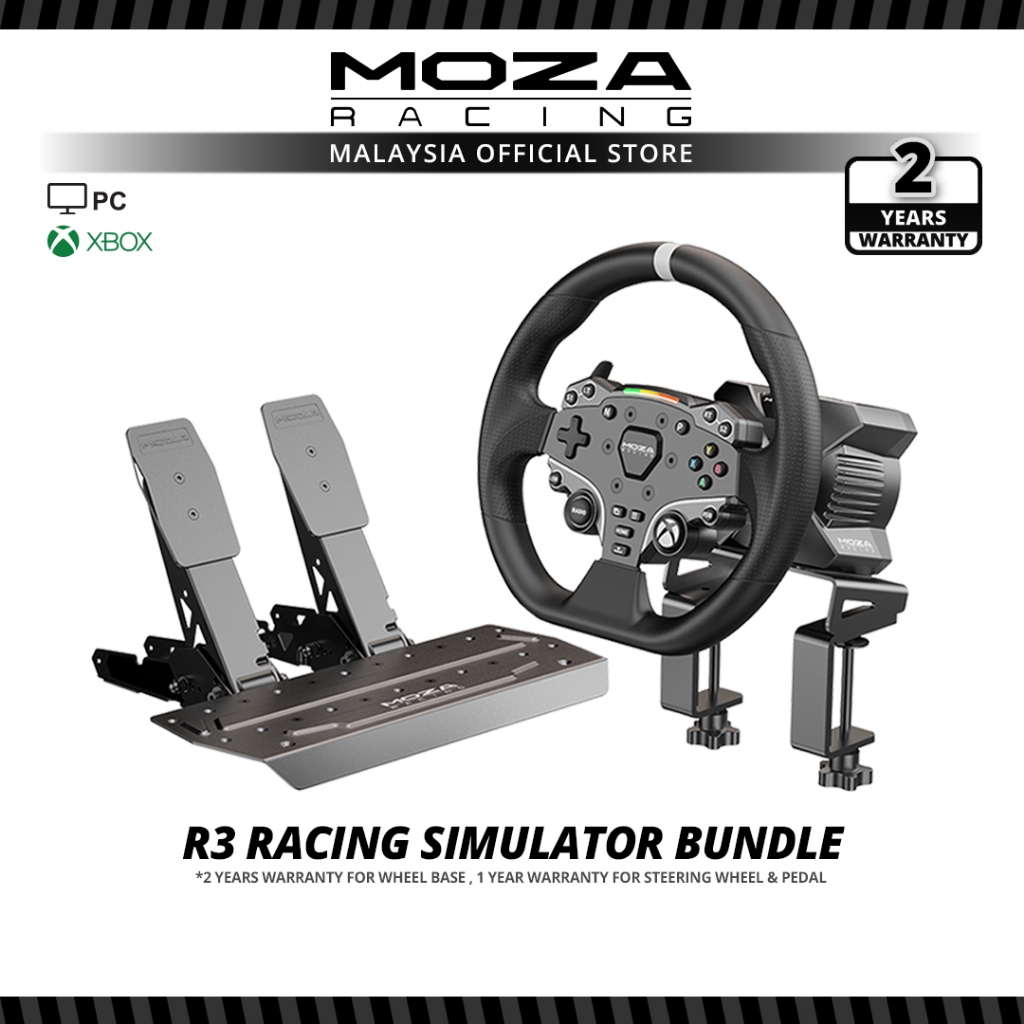 MOZA RACING R3 Racing Simulator Bundle R3 Base/ES Wheel/SR-P Lite 2 ...