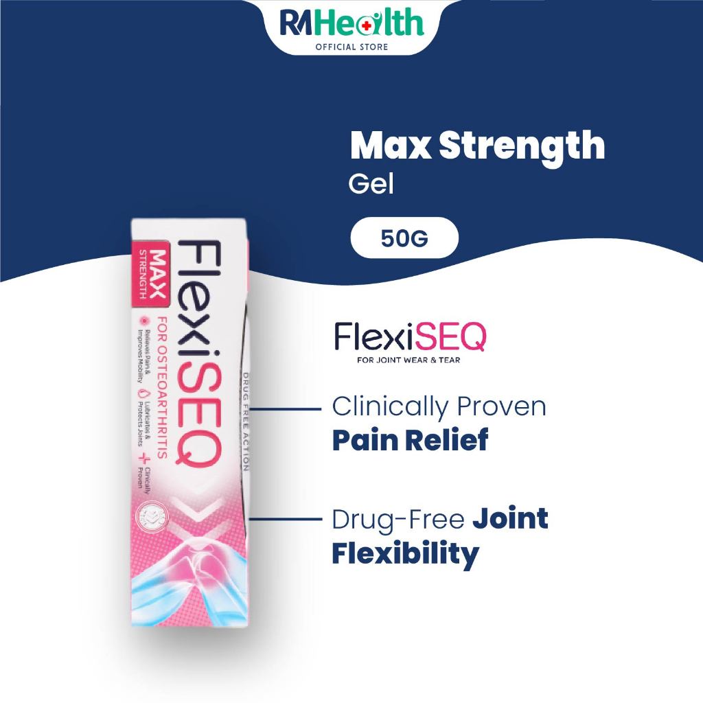 Flexiseq Max Strength 50g Gel Osteoarthritis Ubat Sakit Lutut Pain Relief [Exp 06/2028] | Shopee ...