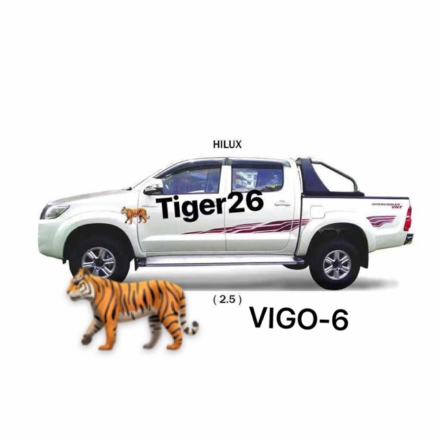 TOYOTA HILUX VIGO MODEL 6 TYPE 6 ORIGINAL OEM CAR BODY STICKER SIDE ...