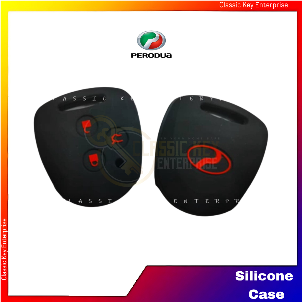 Perodua Key Start Remote Silicone Cover 3 Buttons Bezza / Axia | Shopee ...