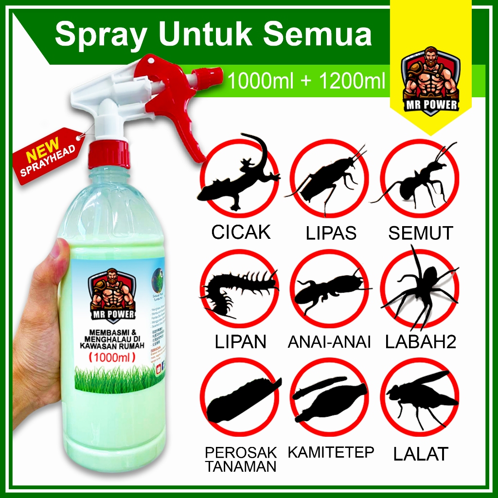 Mr Power Insect Repellent Spray Cicak Lizard Lipas Lipan Anai-Anai Anti Serangga | Shopee Malaysia