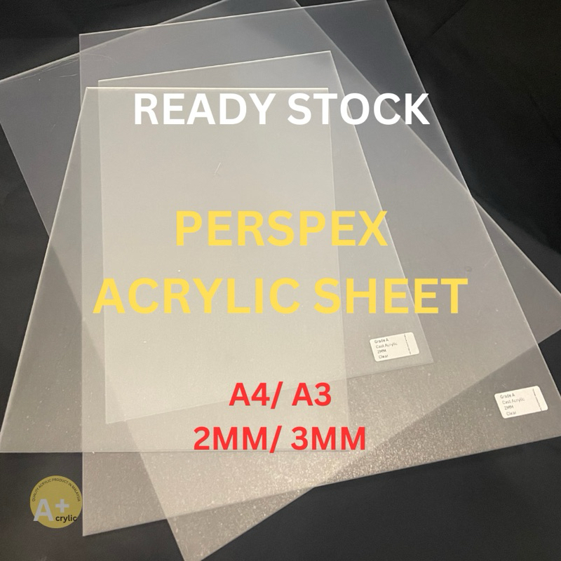 Acrylic Sheet/ Perspex A3 size/ A4 size/ 2MM/ 3MM/ Clear Sheet/ Transparent | Shopee Malaysia