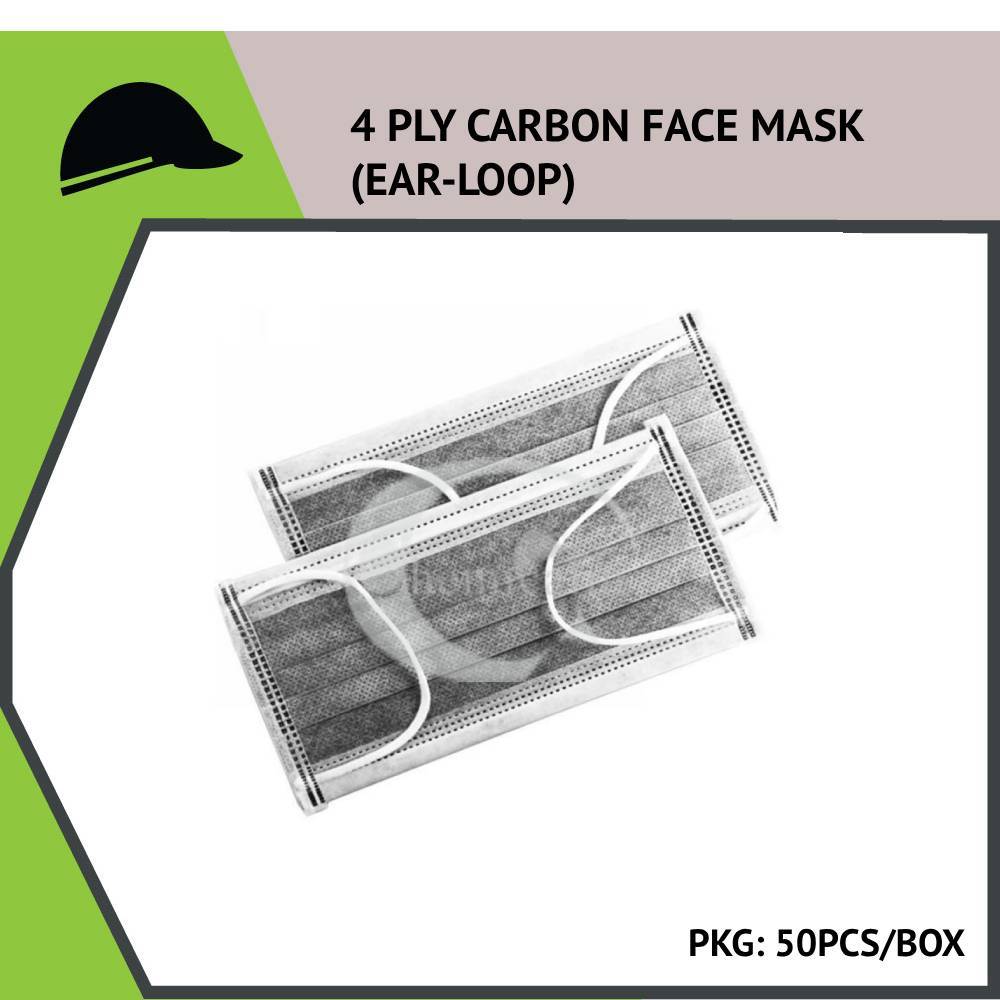 4 PLY CARBON FACE MASK (EAR-LOOP) | Shopee Malaysia