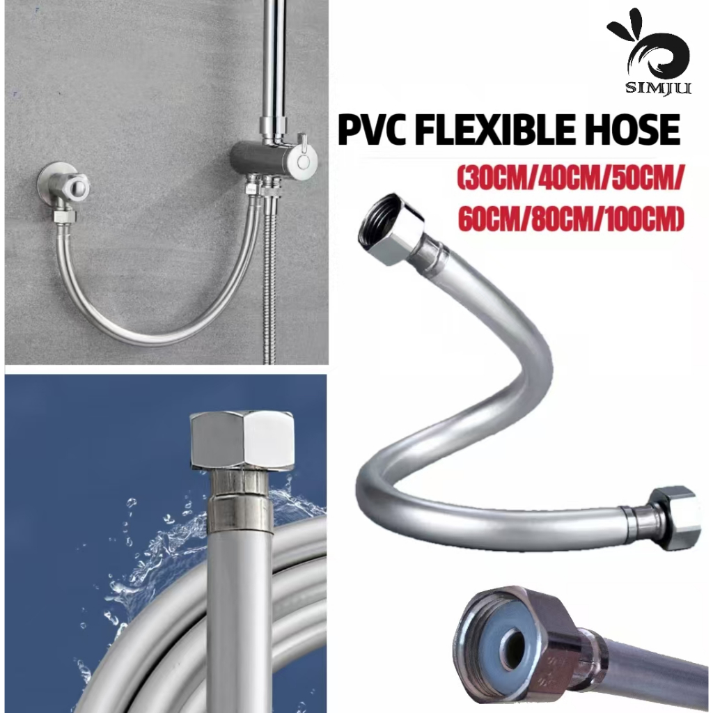 30CM-100CM PVC High Pressure Bathroom Flexible Inlet Hose | Shopee Malaysia