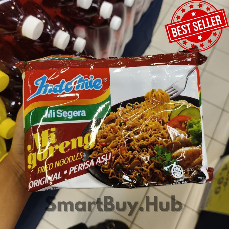 IndoMie Mi Segera Mi Goreng ( Original Perisa Asli 80g x 5 ) | Shopee ...