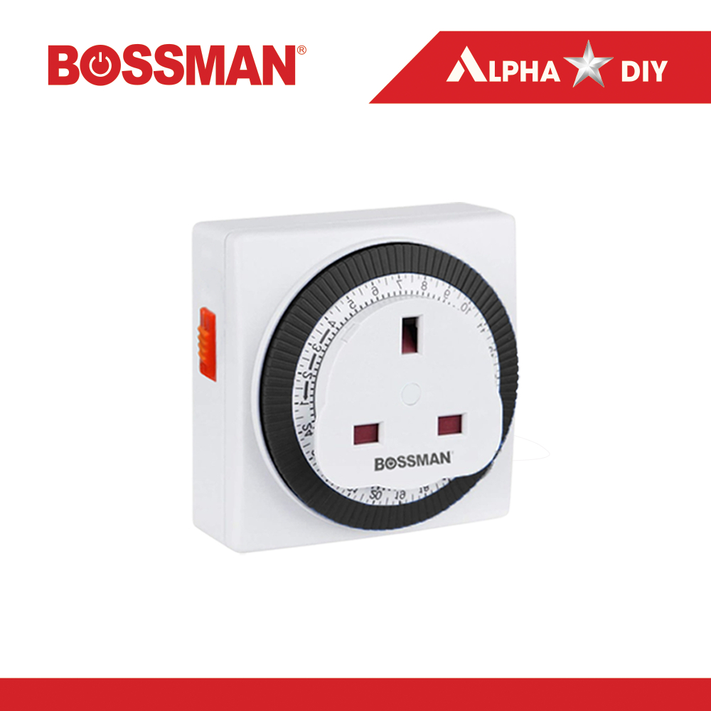 BOSSMAN 24-Hour Programmable Timer Socket (BTS13A) | Energy-Saving ...