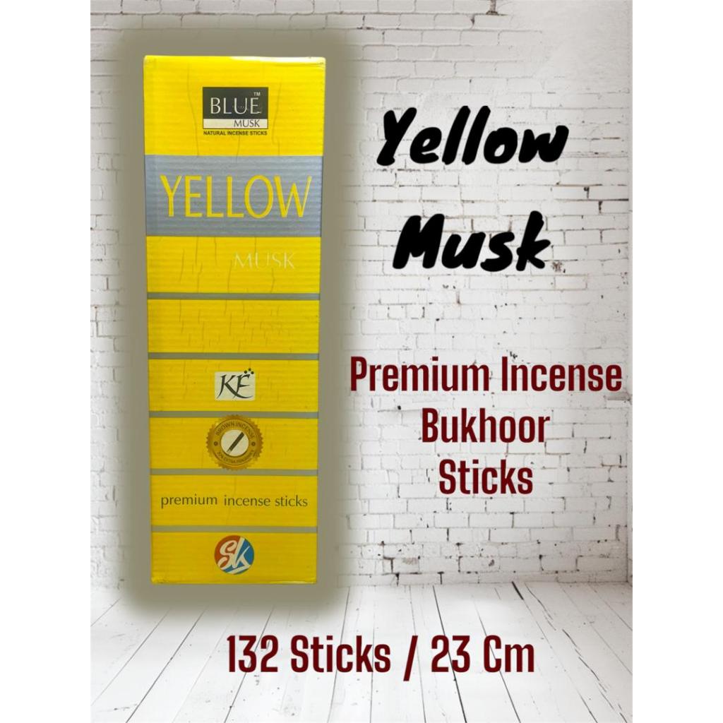 YELLOW MUSK (ROSE) PREMIUM INCENSE STICKS / BUKHOOR STICK ( 132 STICKS ...