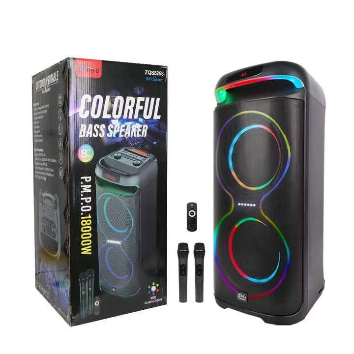 ZQS-8258 TWS Wireless Bluetooth V5.3 Portable Speaker /Super Bass / RGB ...