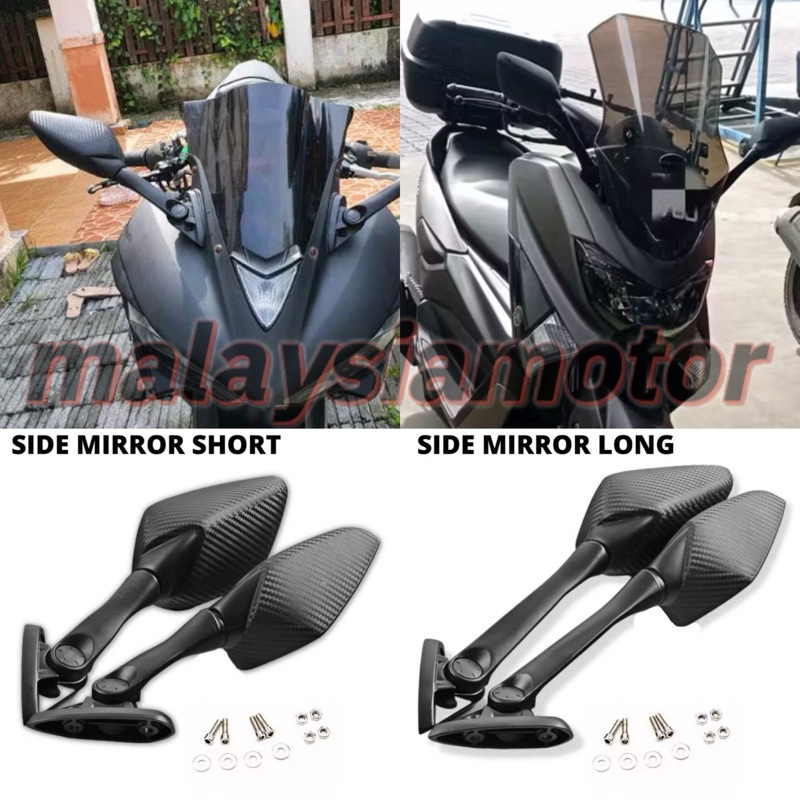 SIDE MIRROR NMAX/NVX155/R25/R15/AERROX/PCX MODIFY SIDE MIRROR NMAX LONG ...