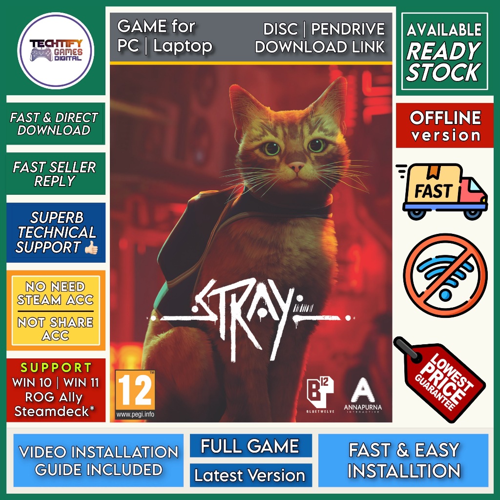 [PC Game] Stray - Offline [Disc | Pendrive | Download Link] | Shopee ...