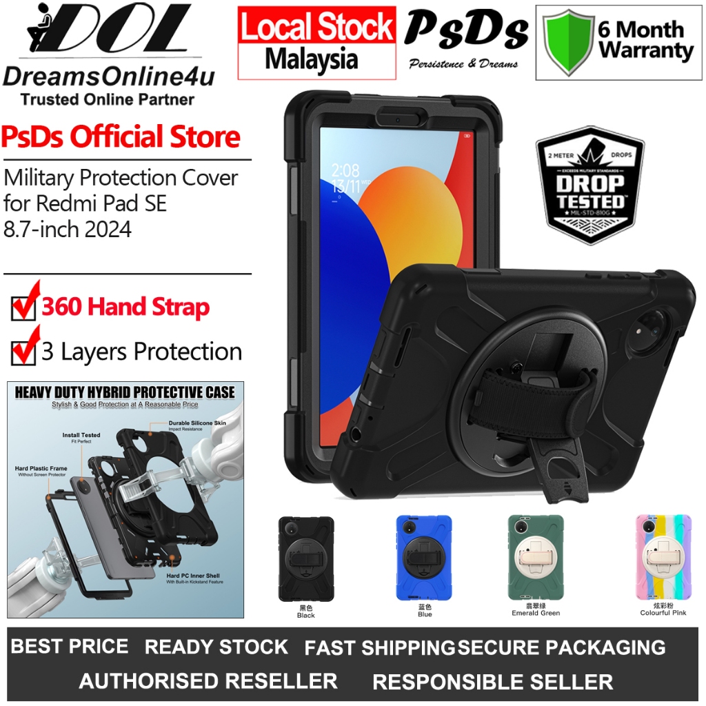 PsDs PirateKing Redmi Pad SE 8.7-inch 2024 Anti-Drop Military ...
