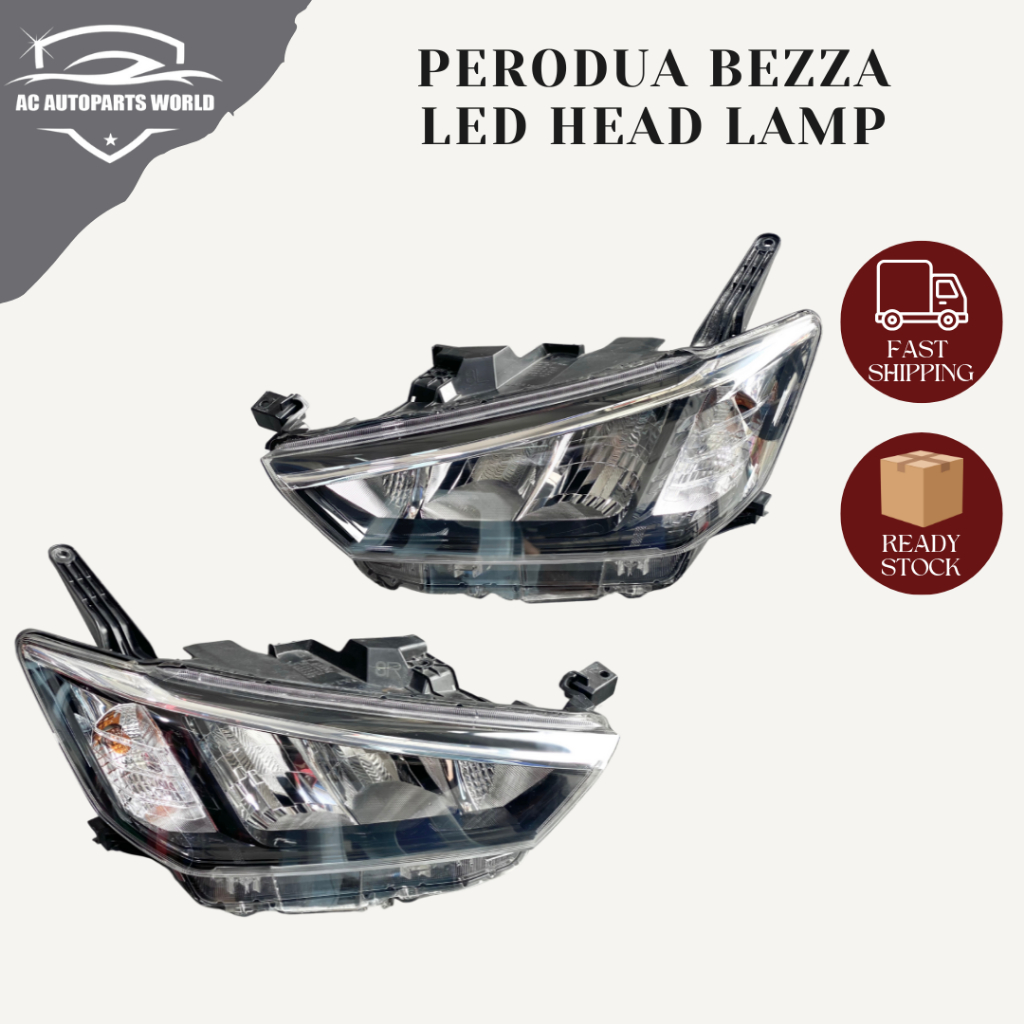 Perodua Bezza LED Head Lamp LH RH 100% ORIGINAL USED CONDITION LIKE NEW ...