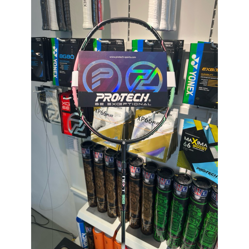 Protech Next 300 Green/Pink Mid range Badminton racket watermelon ...
