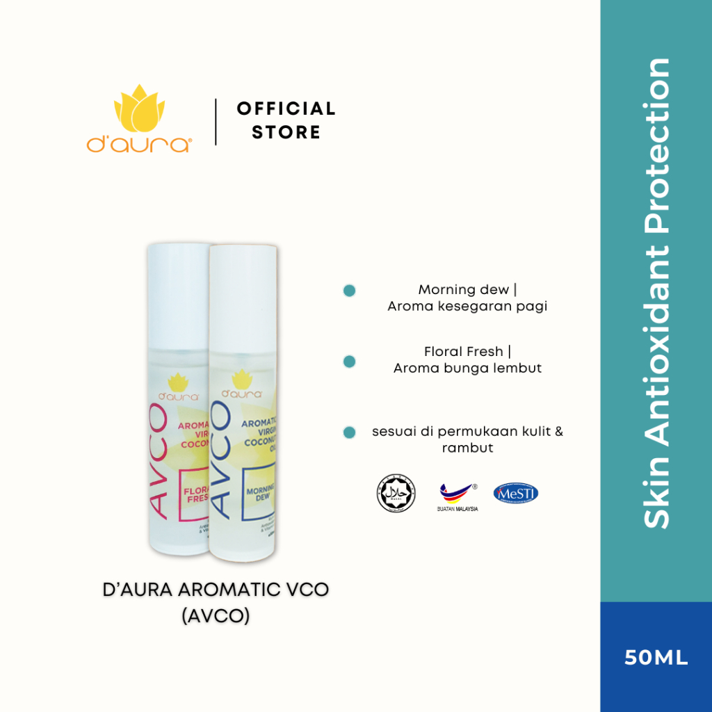 D'Aura Aromatic Virgin Coconut Oil (AVCO) 50 ML | Shopee Malaysia