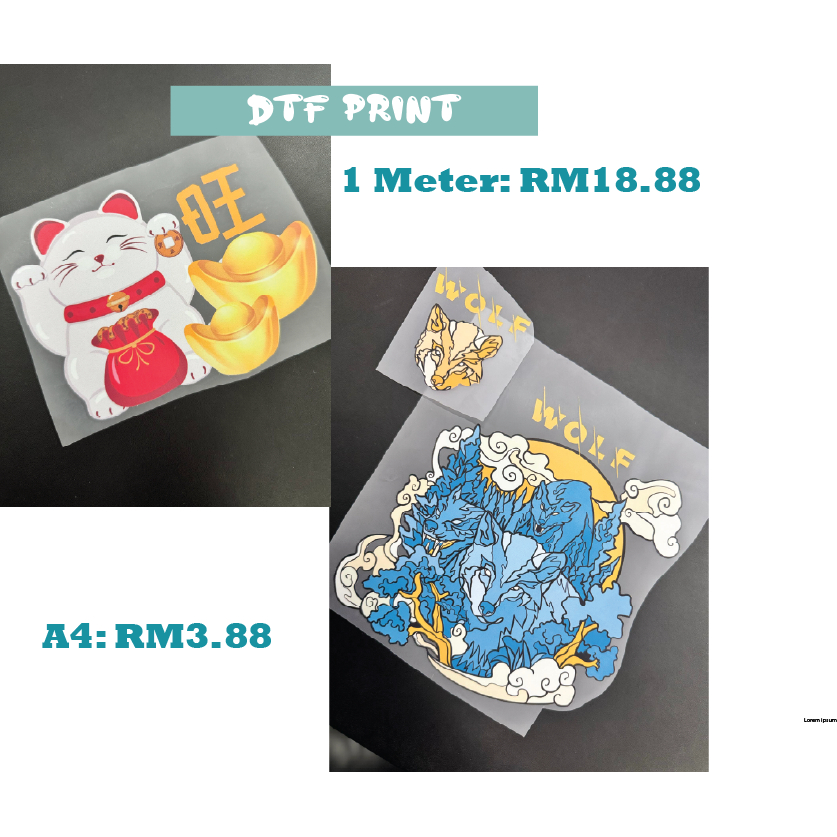 DTF Printing Service Heat Press on fabric HOT PEEL DTF film (Print Your OWN design!) | Shopee ...