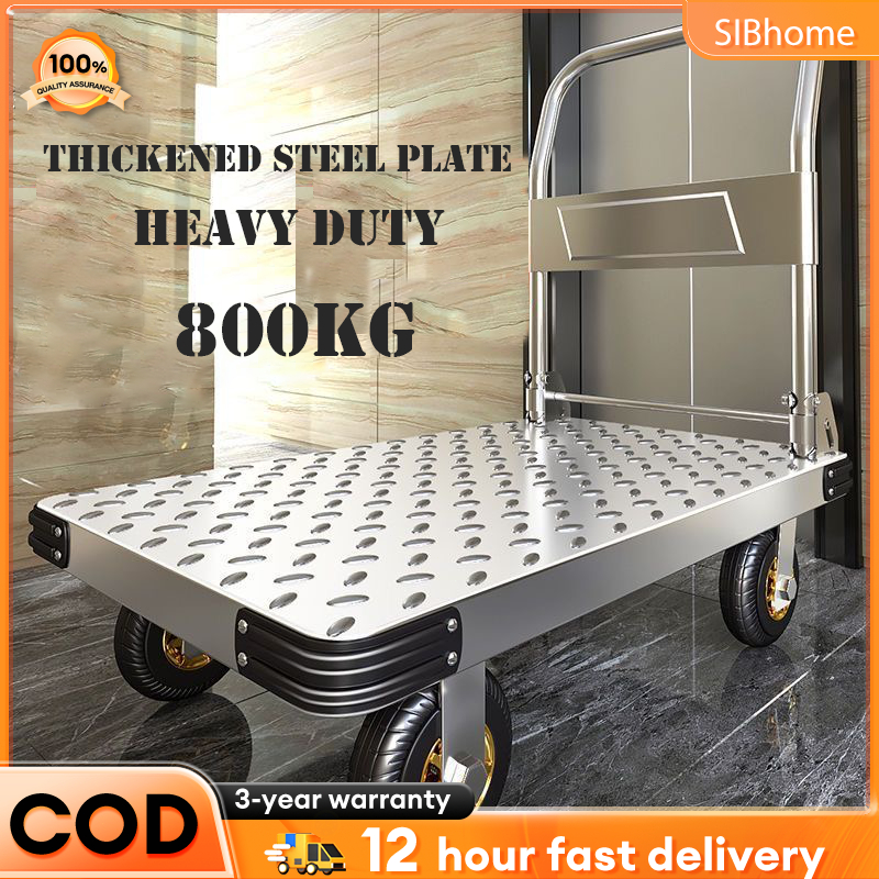 Foldable Trolley Heavy Duty Troli Barang Iron PVC 150KG/500KG/1000KG Hand Truck Troli Barang 手推车 ...