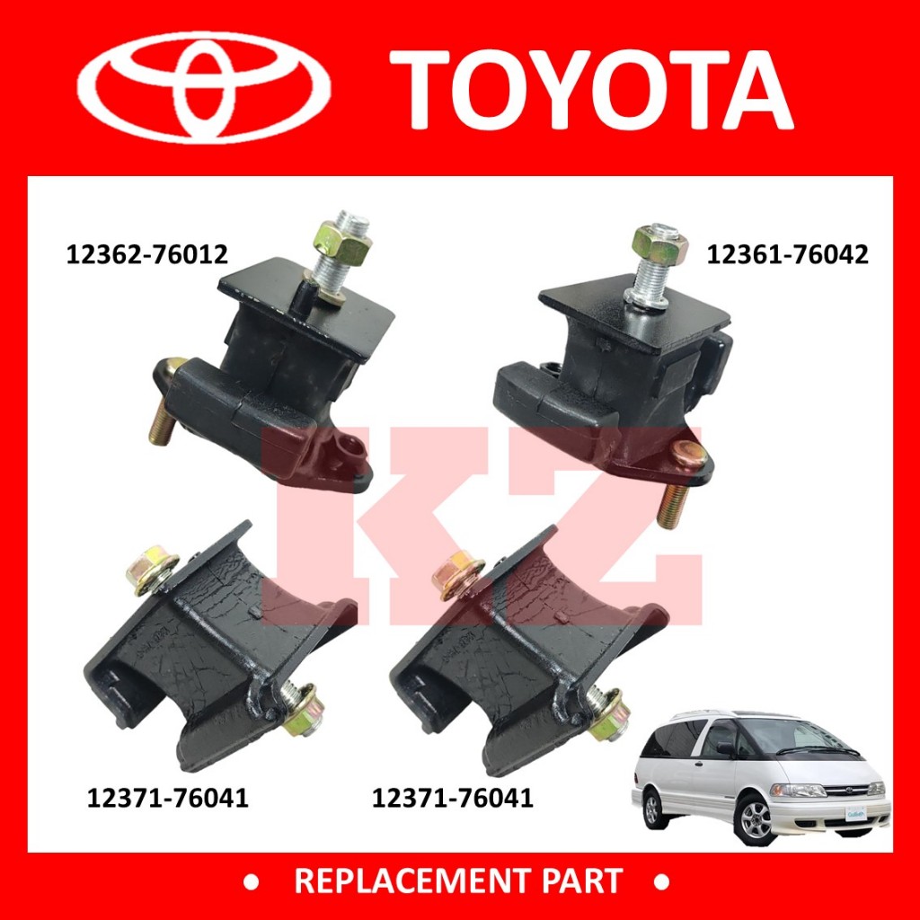 TOYOTA ESTIMA TCR10/TCR11/TCR200/TCR21 - 4 IN 1 SET - ENGINE MOUNTING ...
