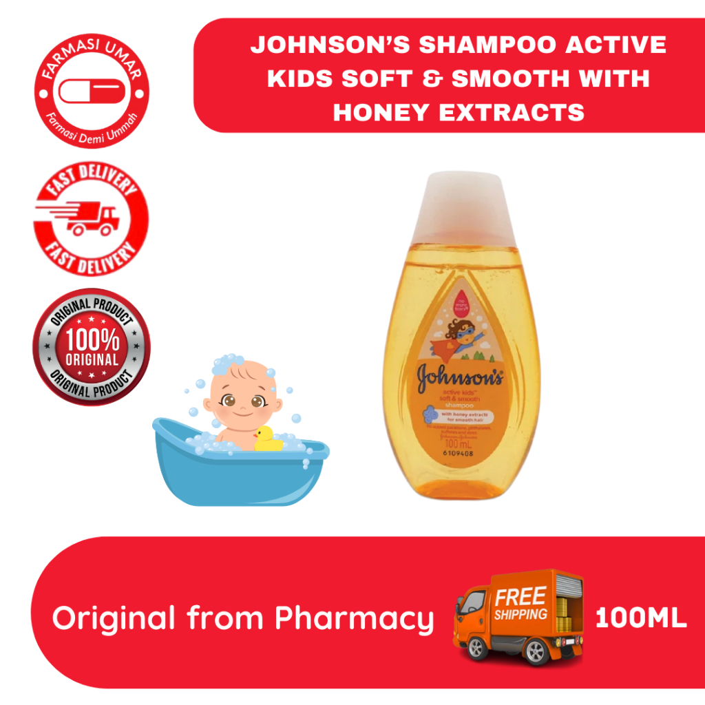 JOHNSON'S ACTIVE KIDS SOFT & SMOOTH SHAMPOO WITH HONEY EXTRACTS FOR ...