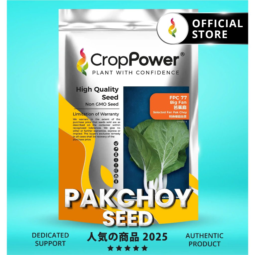 (500 GRAM) Biji Benih Sawi Putih Big Fan 芭萑扇 FPC77 CROP POWER Fan Pak ...
