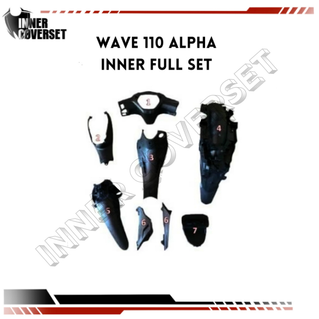 Inner set cover inner set (HLD) honda alpha wave 110 alpha 110cx v1 ...