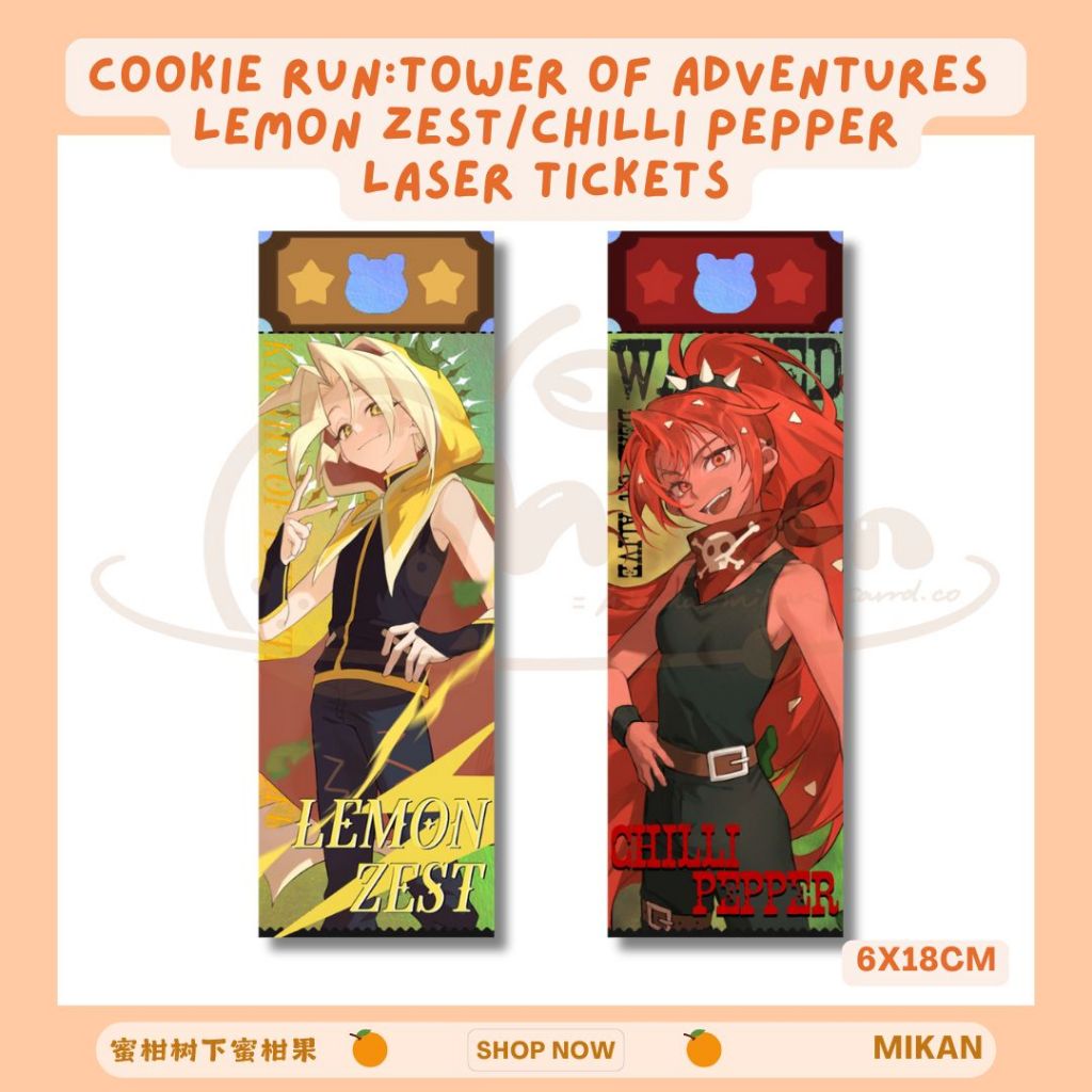 +MikanTree+ Cookie Run Tower of Adventures Lemon Zest Chilli Pepper ...