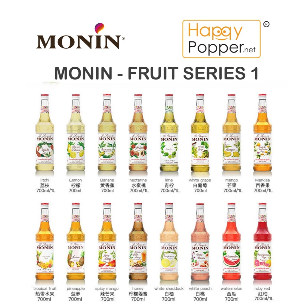 MONIN Premium Syrup 700ML Fruit Berries Alcohol Free Dolce Flower Herbs ...