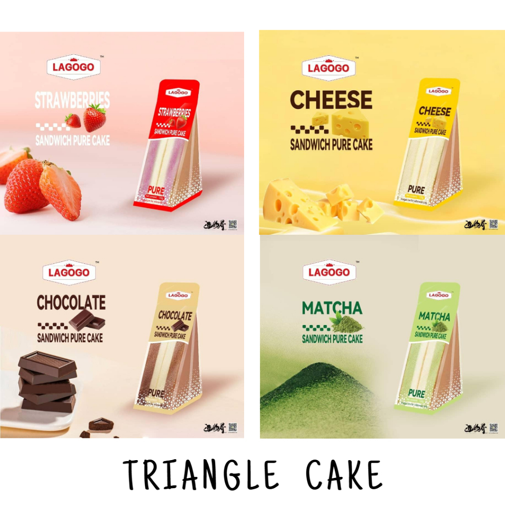 Sandwich Pure Triangle Cake 100GM Pastry HALAL / Mousse Cake (Viral ...