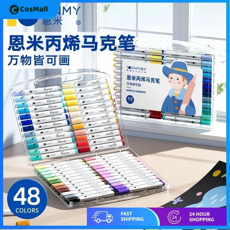 Pen Penanda Akrilik Enmy Pen Lukisan Pelajar Berwarna Pen Penanda ...