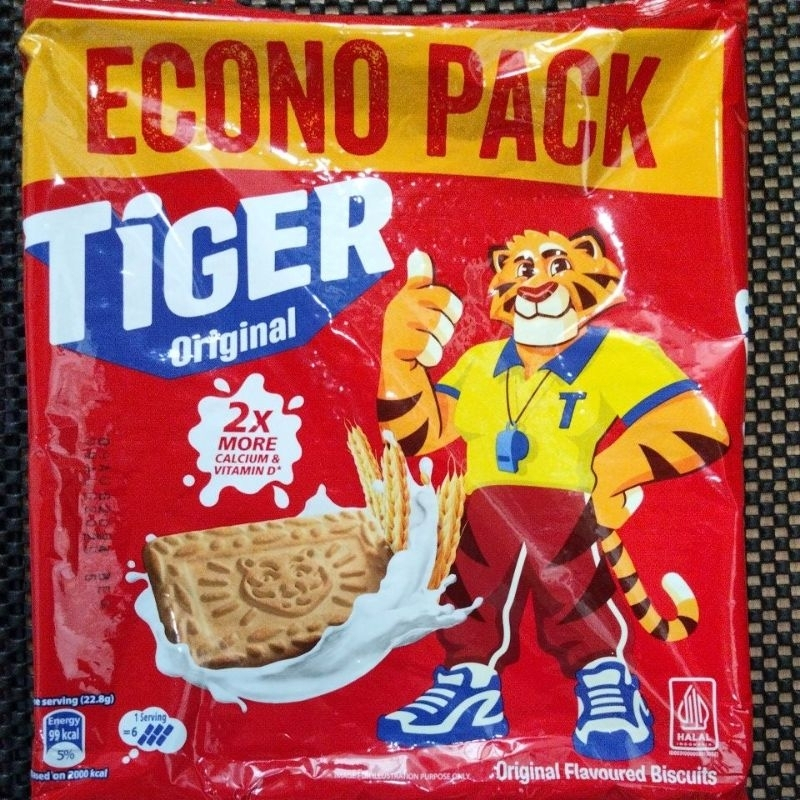 TIGER ORIGINAL Biscuit Econo Pack 364.8g (Exp: 09/08/2025) | Shopee ...