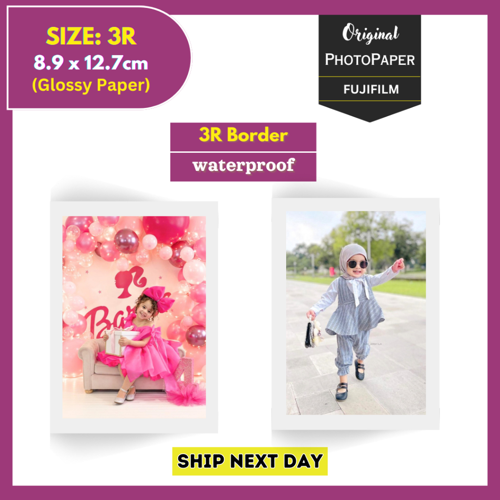 Cuci Gambar 3R Pattern Border | Print gambar Color Tahan Lama dan Kalis ...