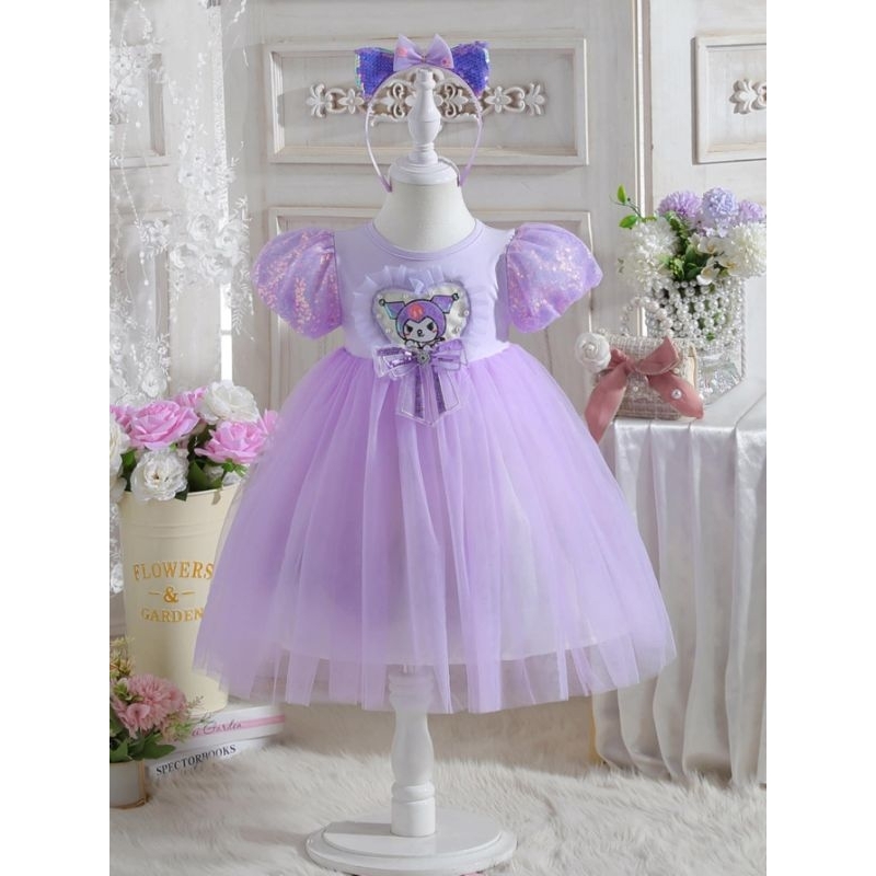 KUROMI 1-9 YEARS TAHUN GIRL DRESS BAJU GAUN BUDAK | Shopee Malaysia