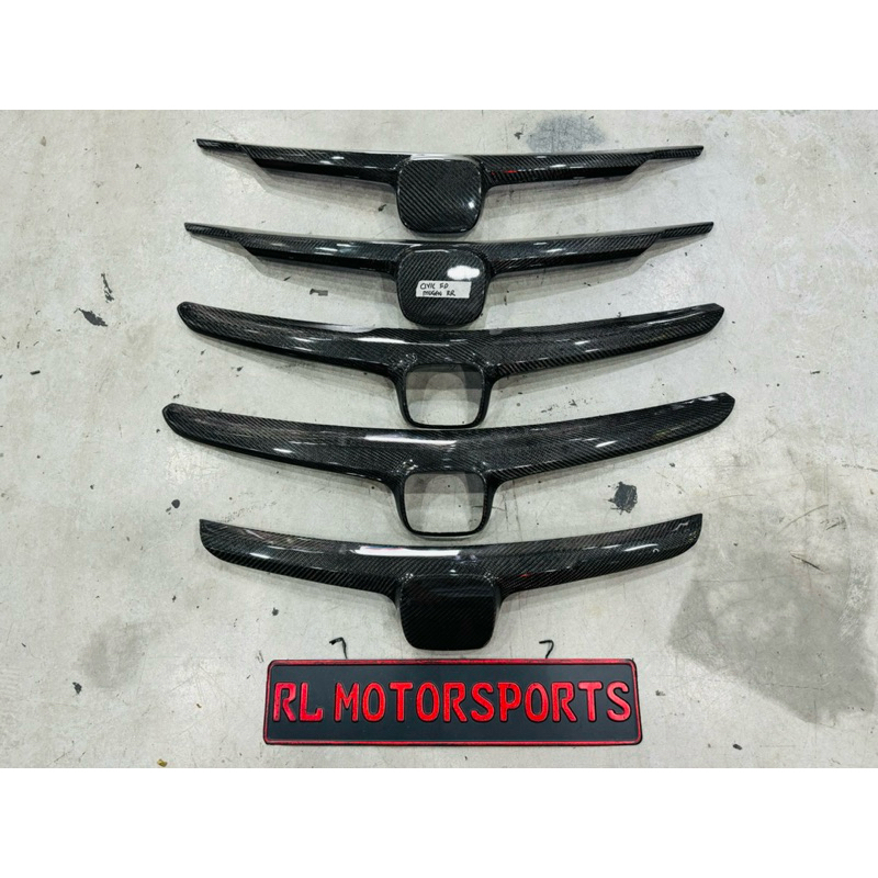 Honda civic FD FD2 FD2R mugen RR type R carbon fiber front grill grille ...