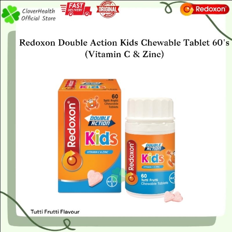 Redoxon Kids Double Action Chewable Tablets 60's [Exp:6/25] | Shopee ...