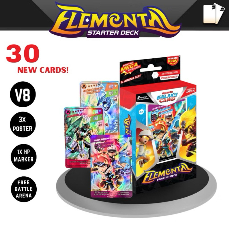 PEK ELEMENTAL V8 STARTER DECK SD V8 KAD BOBOIBOY MONSTA GALAXY CARD ...