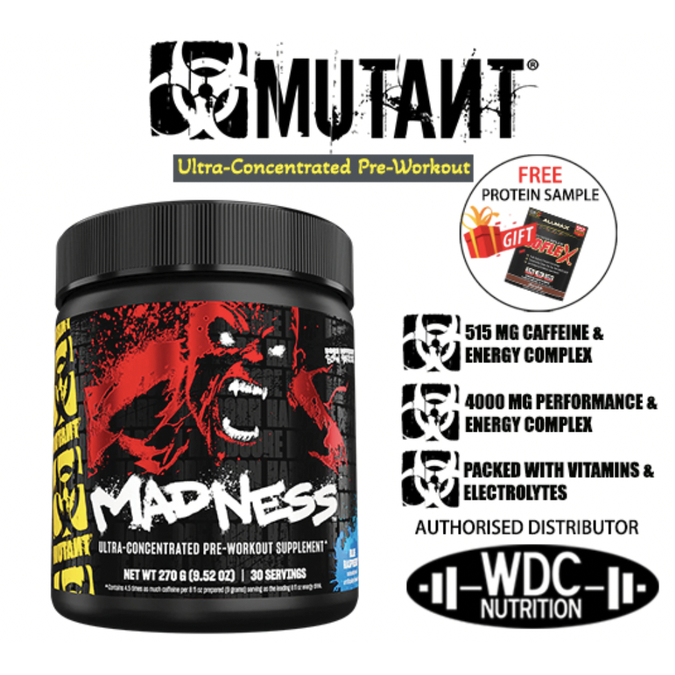 Mutant Madness Ultra Concentrated Pre-Workout ( 30 Servings) - Pra ...