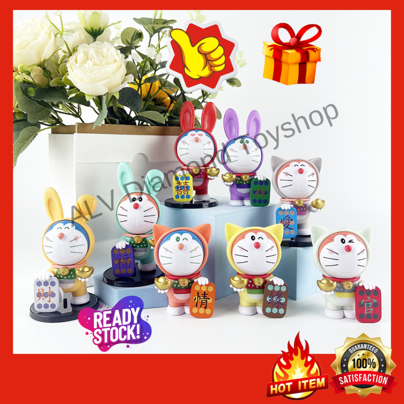 🔥Ready Stock🔥Crayon Lucky Doraemon Bless Series Mini Figure Birthday ...