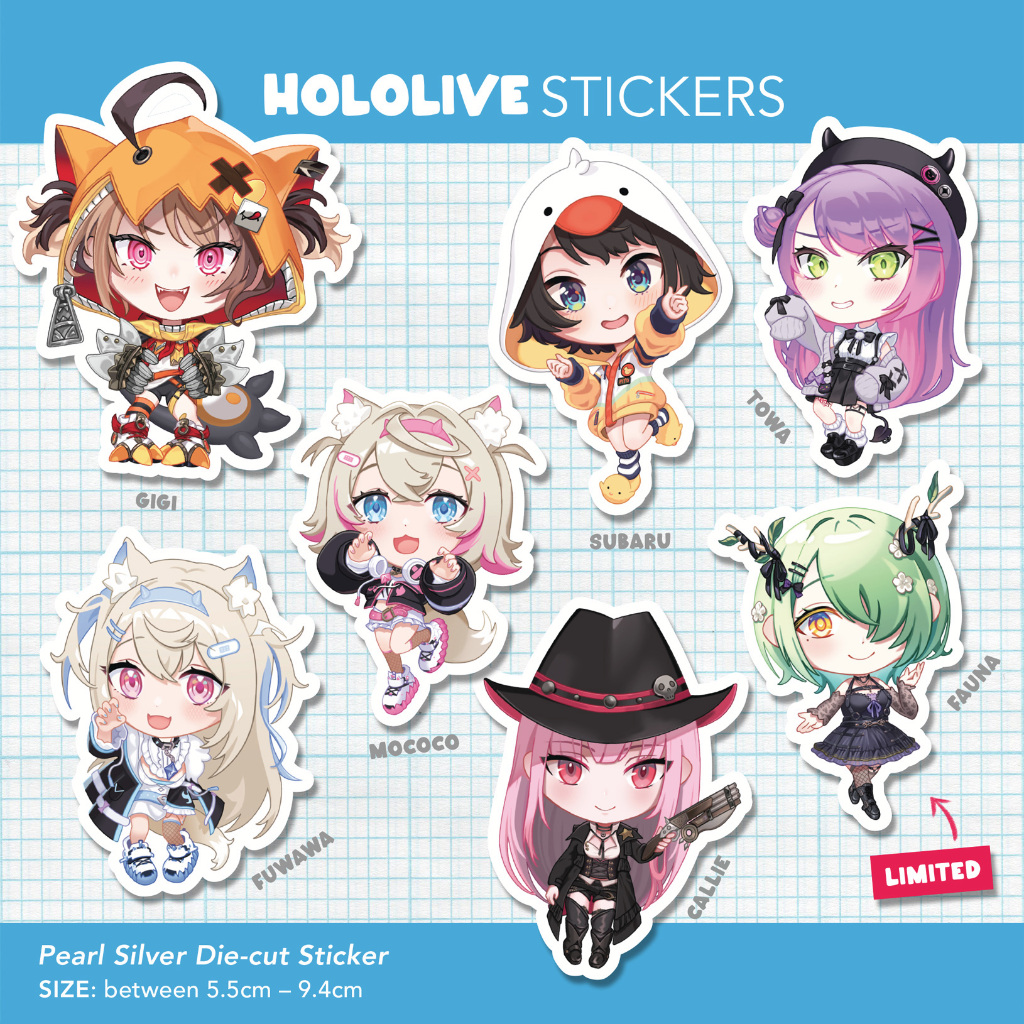 [rachelwan.art] Hololive Stickers / Gigi | Subaru | Towa | Fuwawa ...
