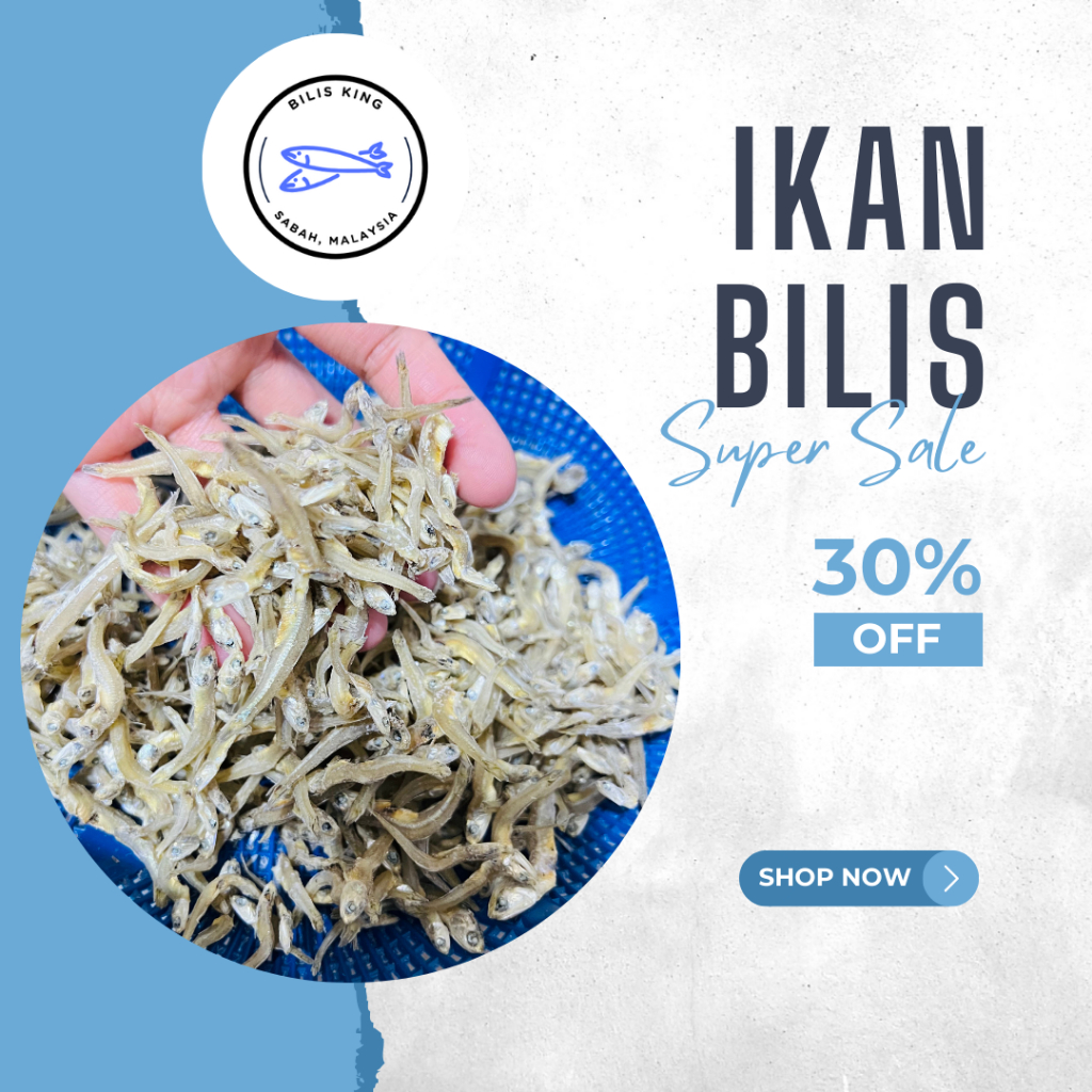 🔥SABAH🔥IKAN BILIS BULAT | GRED AA+ | BERSIH | SEGAR | 200g/500g/1kg ...