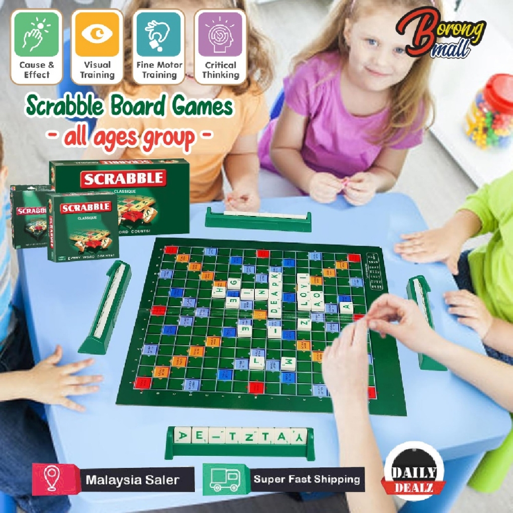 CLASSIQUE Scrabble Cross Words Games Word Forming Board Game ...
