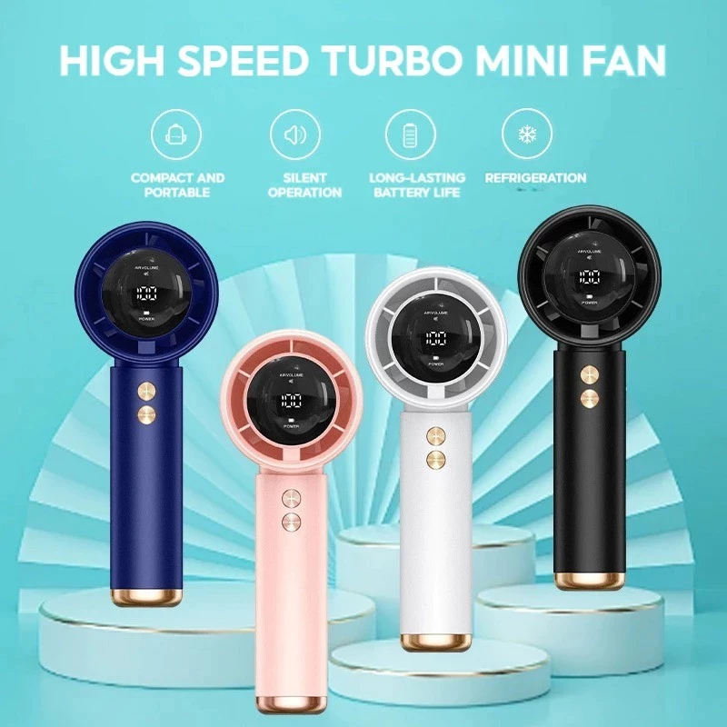K2 PRO Fan Mini Fan Rechargeable Handheld Fan 6000mAh 100 Level Adjustment Visual Wind Speed ...