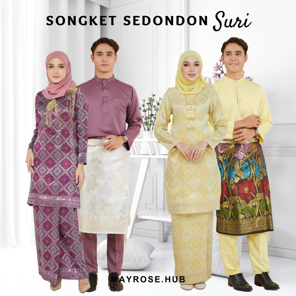 Baju Raya 2025 Viral Songket Tenun Kurung Moden Plus Size Perempuan ...